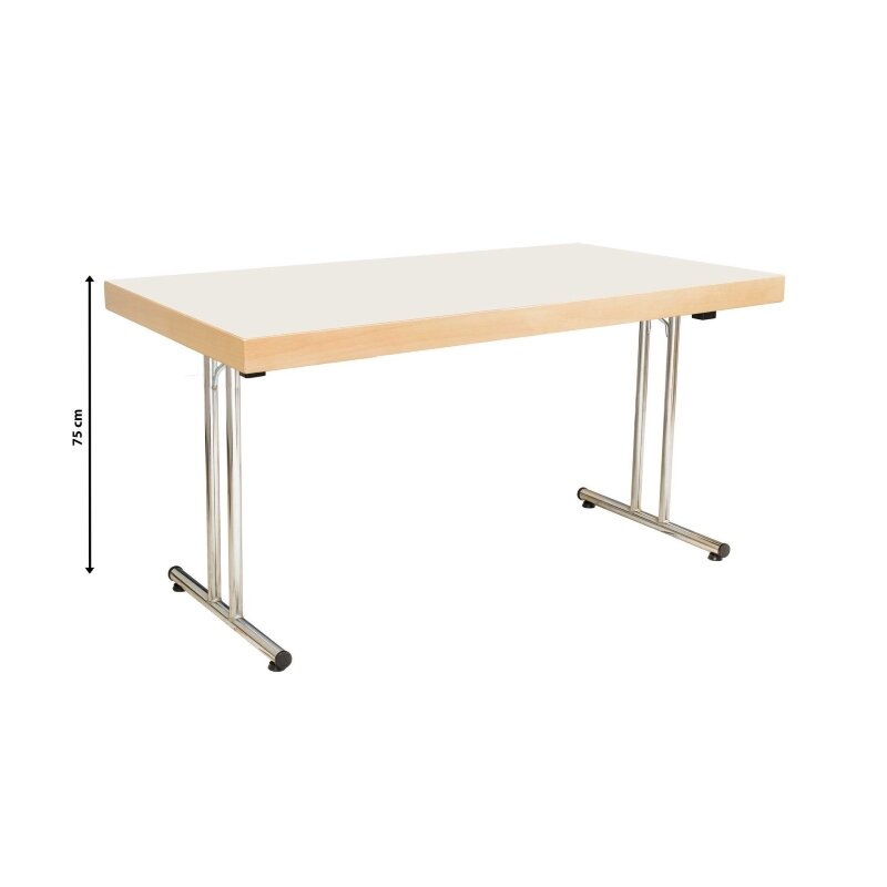 Table de réception pliante Clap S67 160 x 80 cm Chêne argenté
